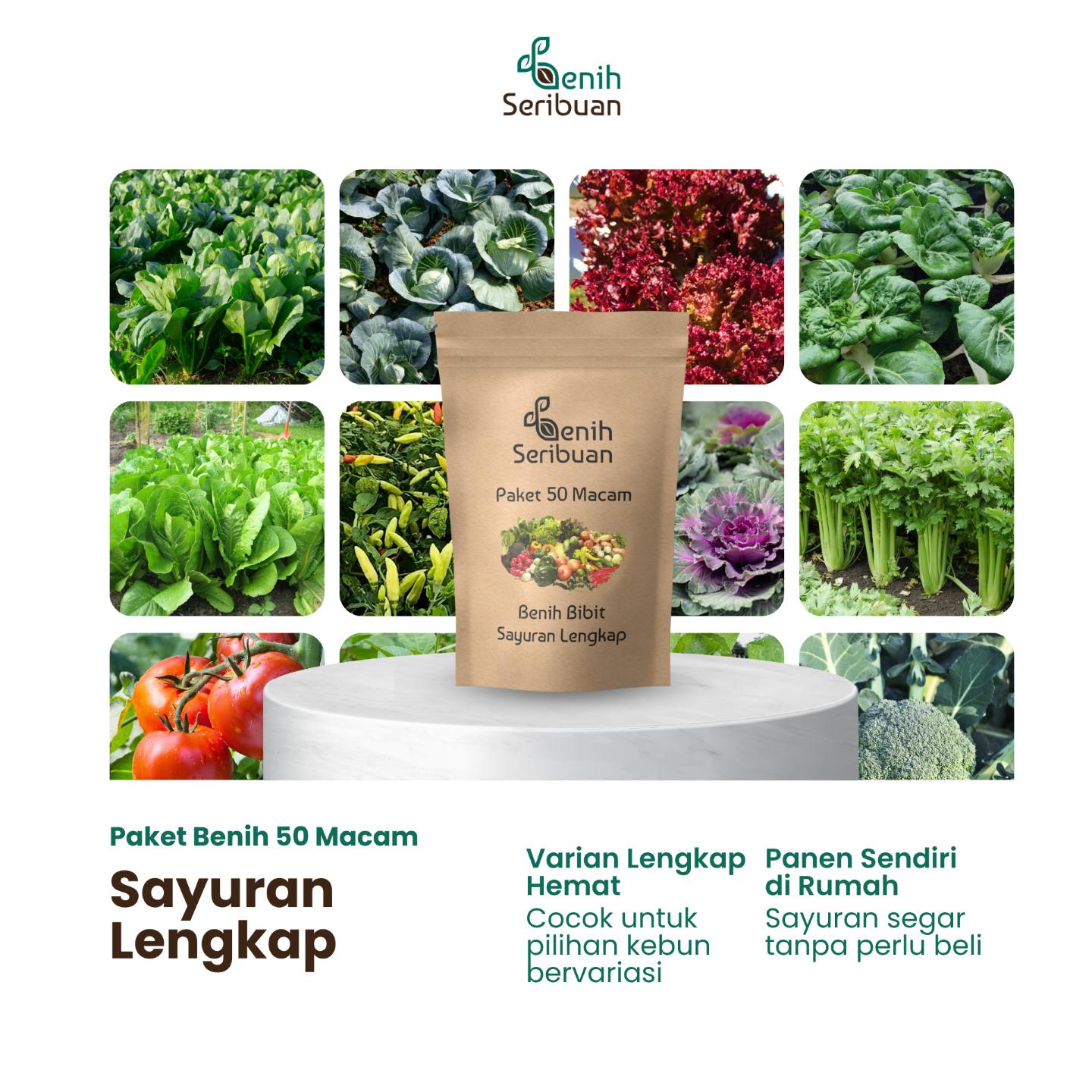Paket 50 Bibit Sayuran Varian Tanaman Lengkap – Benih Seribuan – Benih ...