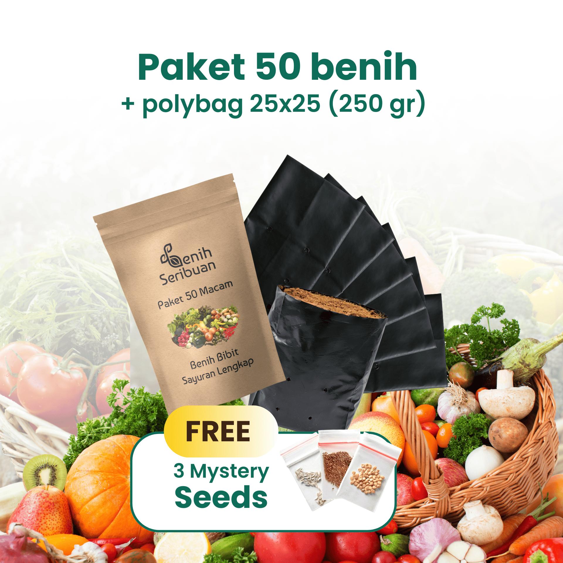 Paket 50 Bibit Sayuran Varian Tanaman Lengkap – Benih Seribuan – Benih ...